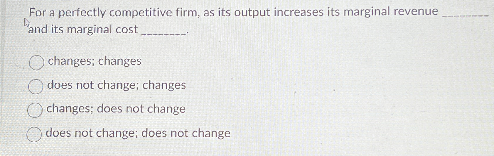 Solved For a perfectly competitive firm, as its output | Chegg.com