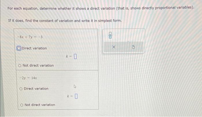 Solved For each equation, determine whether it shows a | Chegg.com