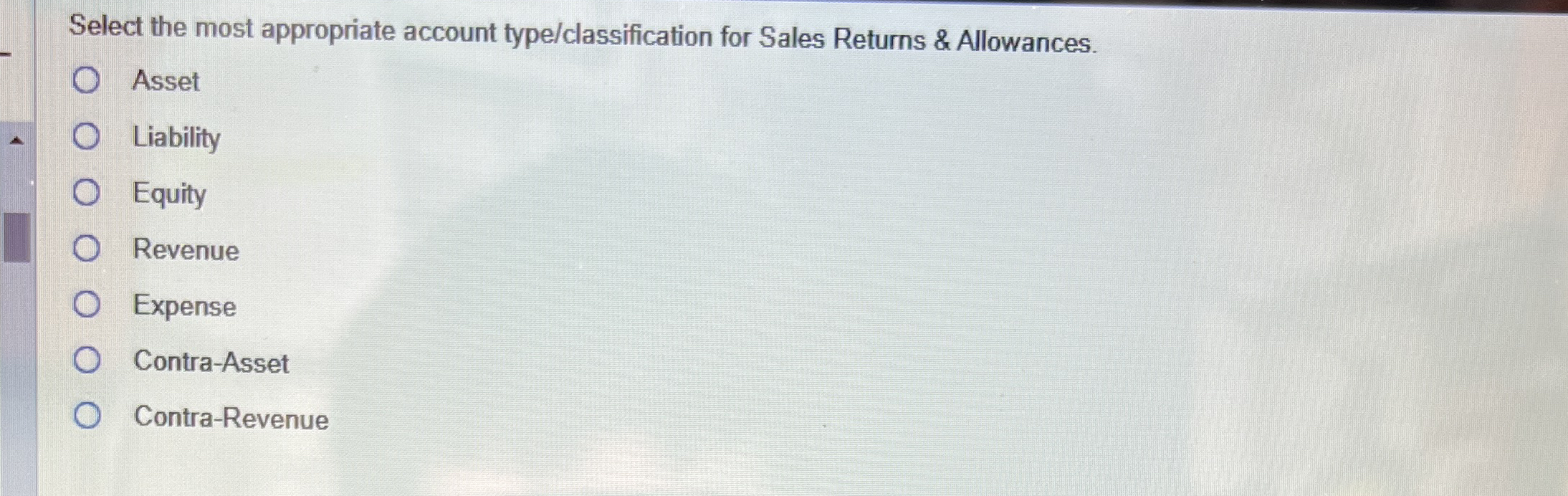 Select the most appropriate account | Chegg.com
