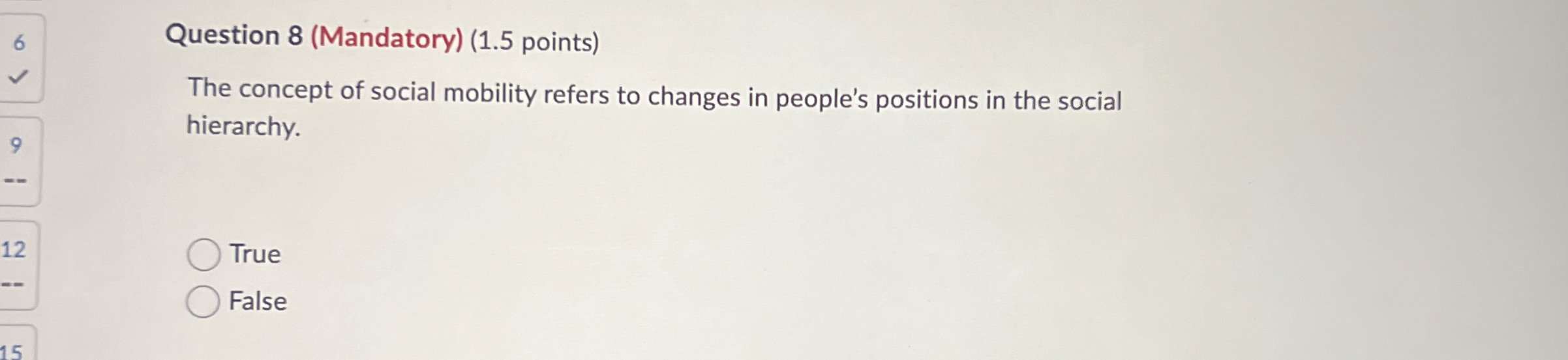 Solved Question 8 (Mandatory) (1.5 ﻿points)The concept of | Chegg.com
