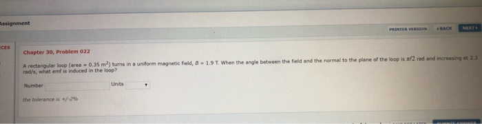 Solved ssignment PRINTER VERSION BACK NEXT Chapter 30, | Chegg.com