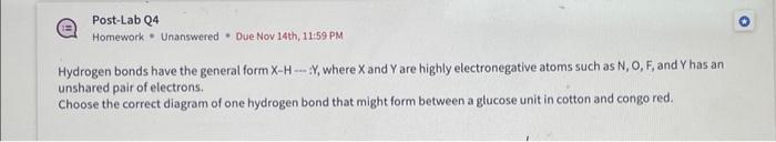 Solved Post-Lab Q4 Homework Unanswered Due Nov 14th, 11:59 | Chegg.com