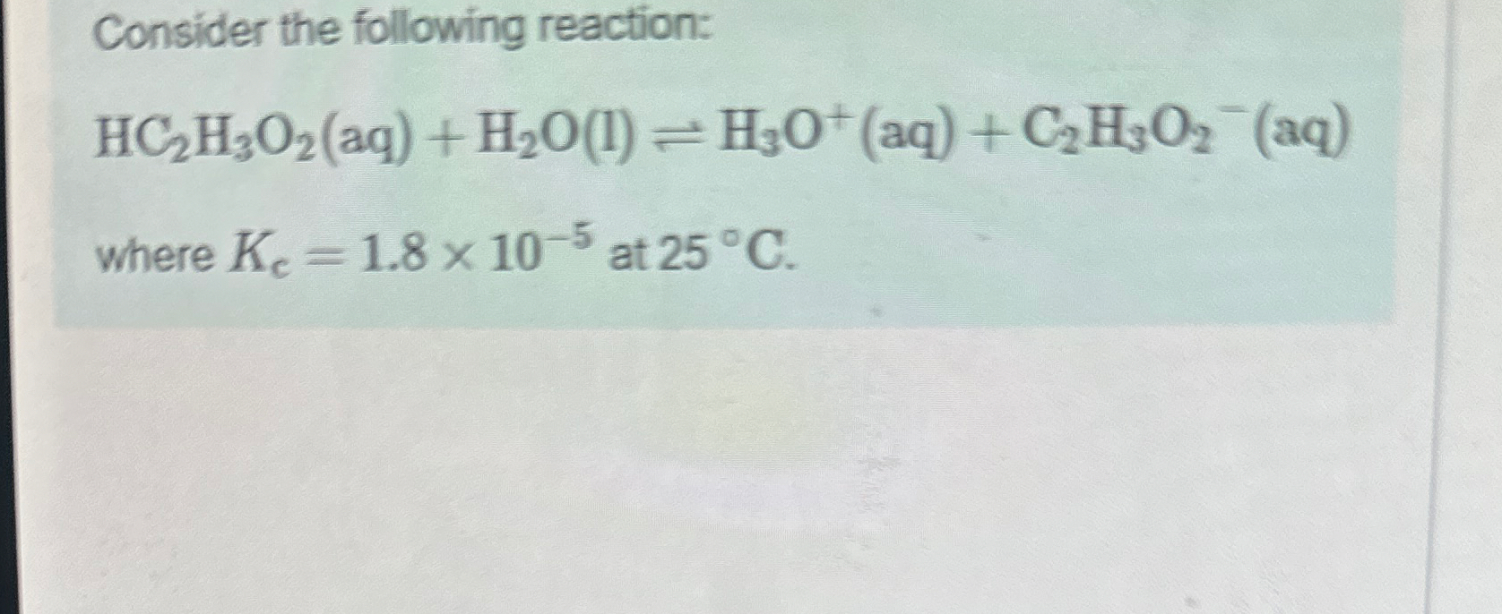 Solved Consider the following | Chegg.com