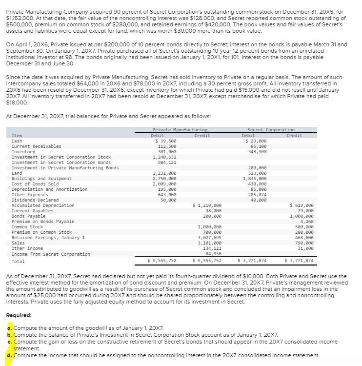 Solved I need assistance with the following a-d. ﻿Private | Chegg.com