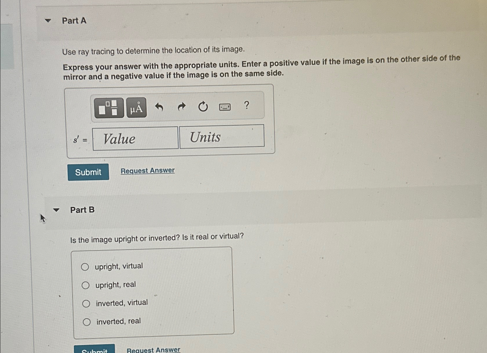 Part AUse ray tracing to determine the location of | Chegg.com