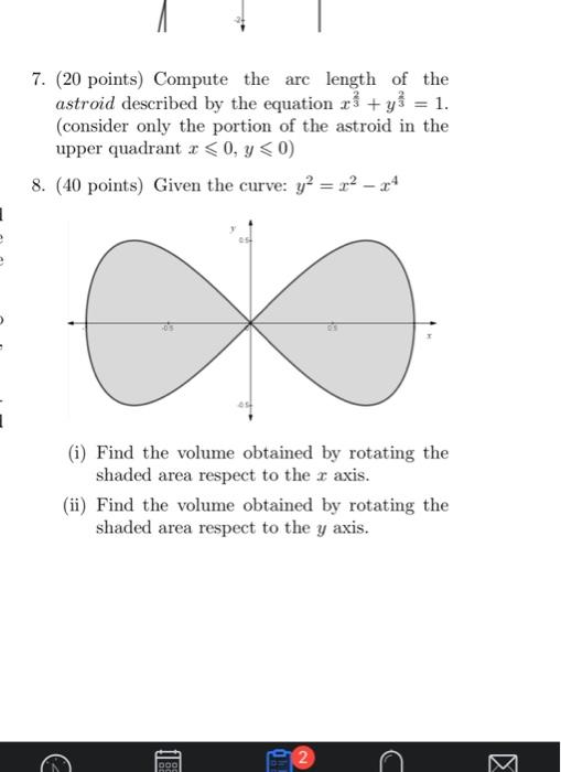 Solved 7. (20 points) Compute the arc length of the astroid | Chegg.com