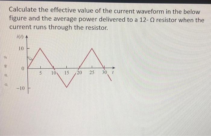 Solved Calculate the effective value of the current waveform | Chegg.com