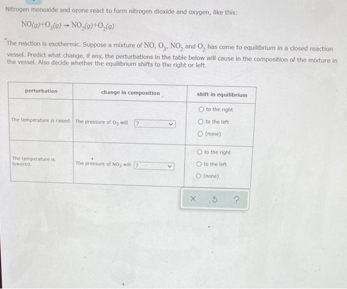 Solved Nitrogen monoxide and ozone react to form nitrogen | Chegg.com