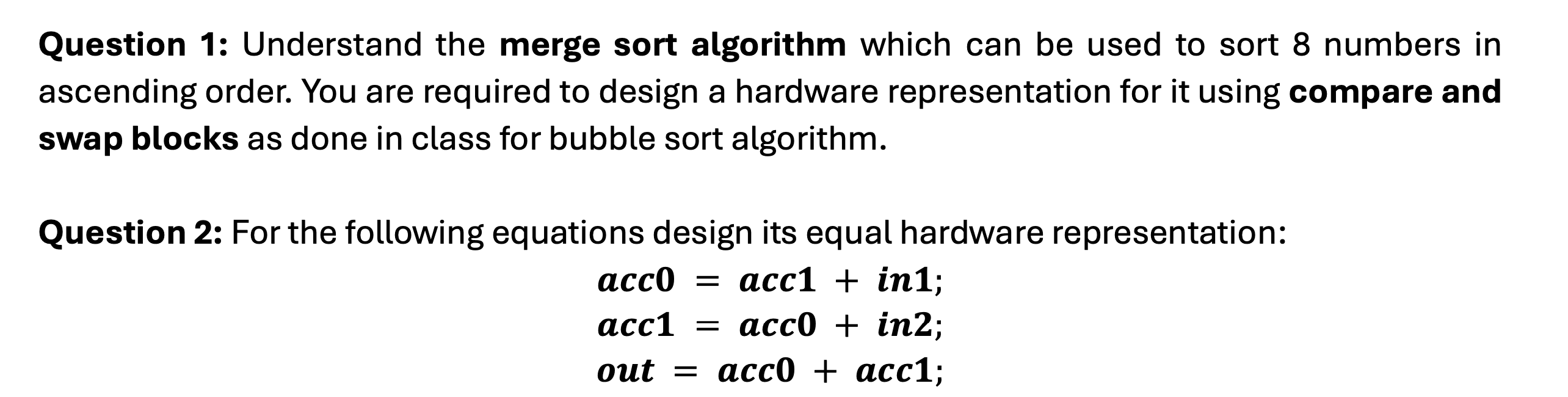 Solved Question 1: Understand the merge sort algorithm which | Chegg.com
