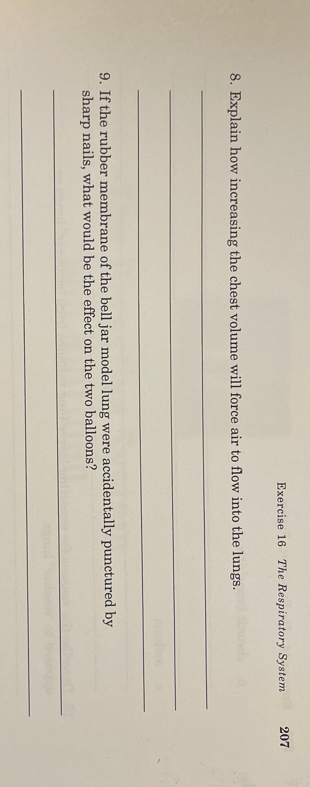 Solved Exercise 16 ﻿The Respiratory System2078. ﻿Explain how | Chegg.com