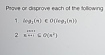 Solved Prove or disprove each of the | Chegg.com