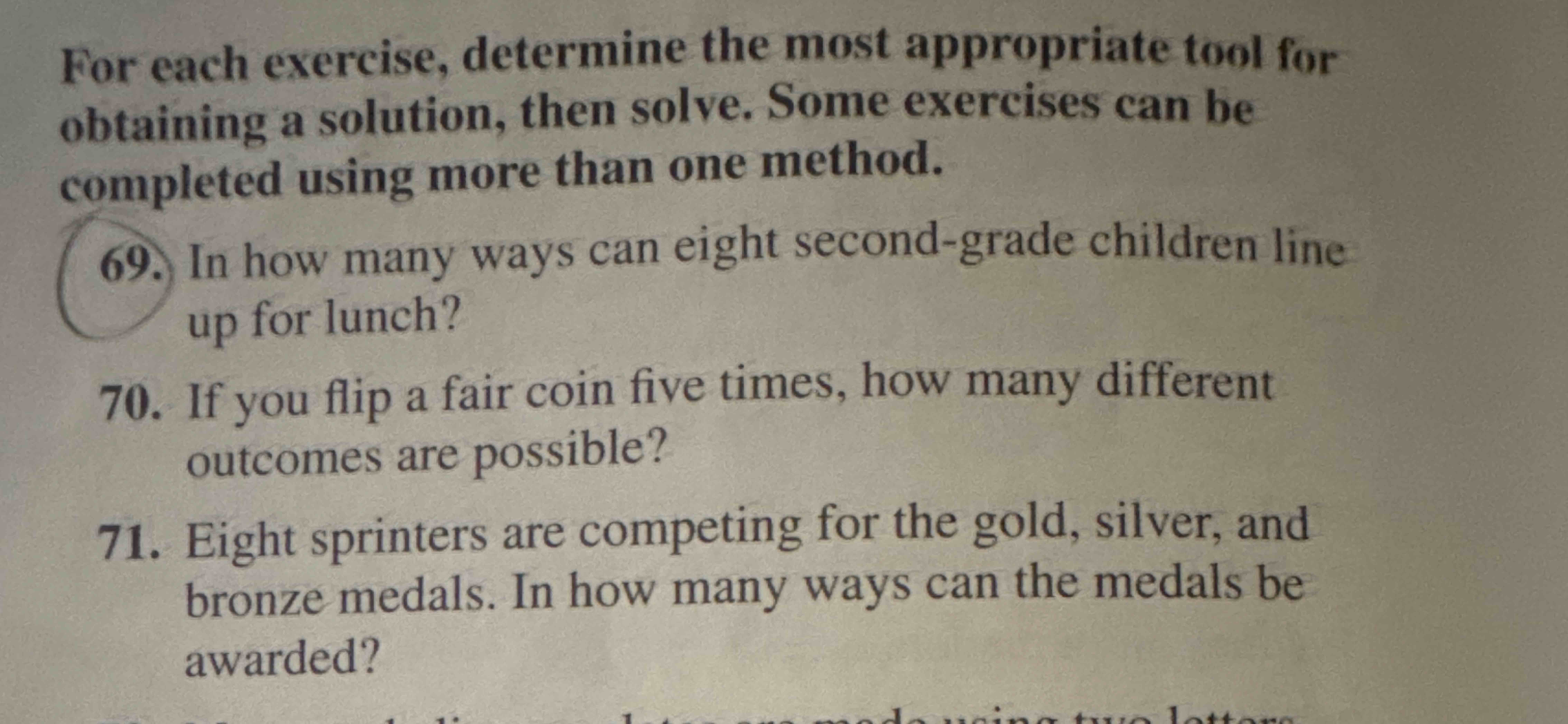 Solved For each exercise, determine the most appropriate | Chegg.com