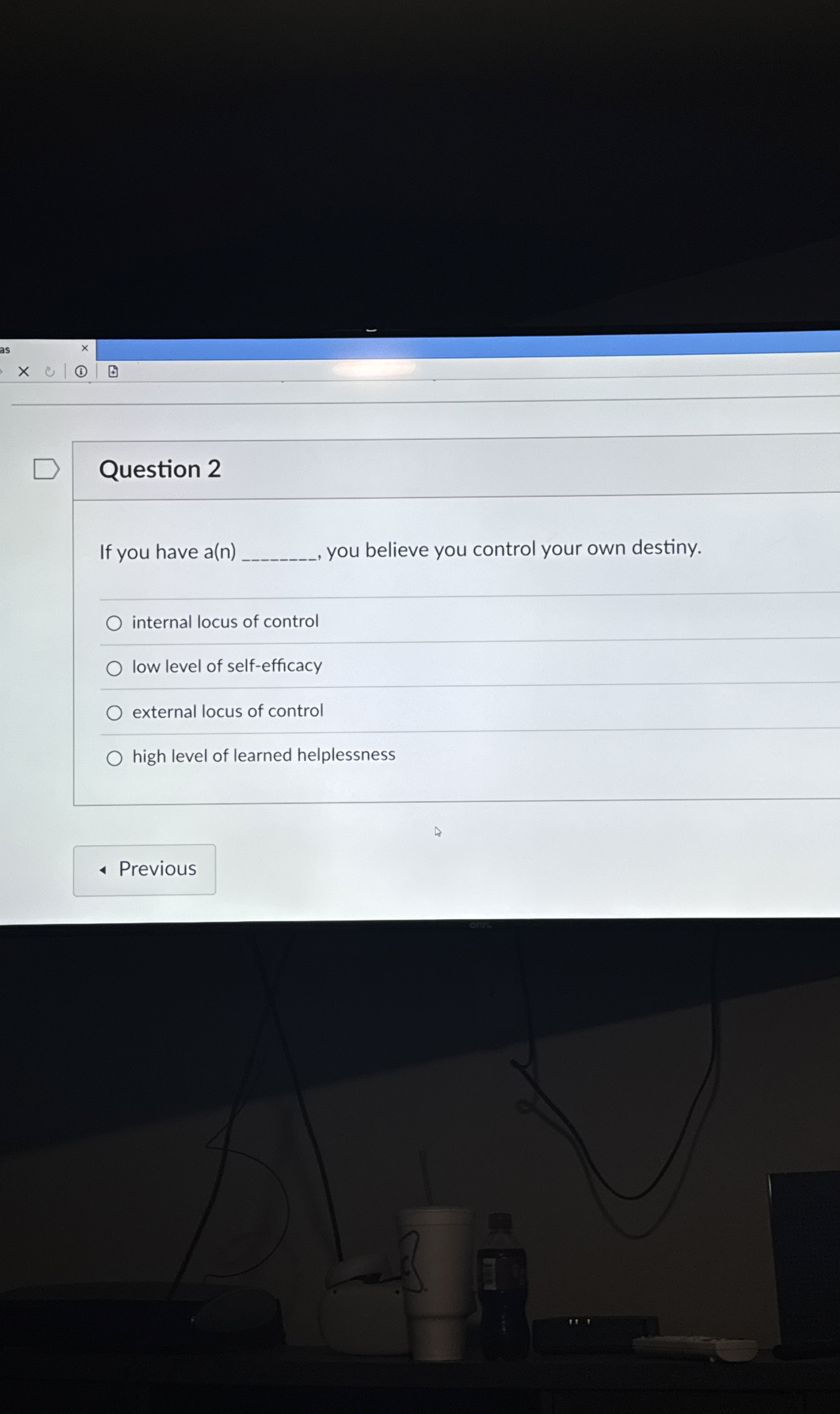 Solved Question 2If you have a(n) ﻿you believe you control | Chegg.com