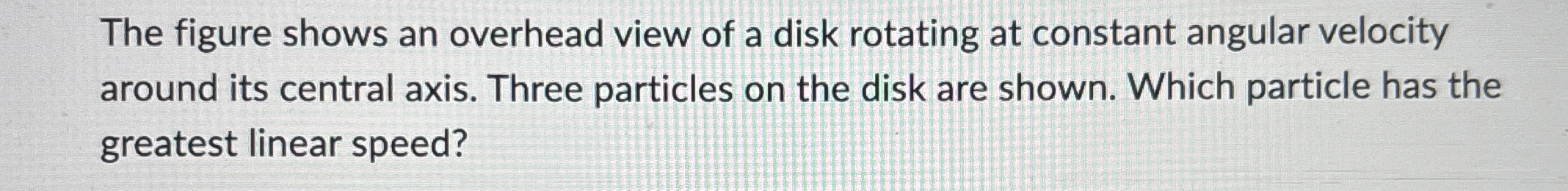 Solved The figure shows an overhead view of a disk rotating | Chegg.com