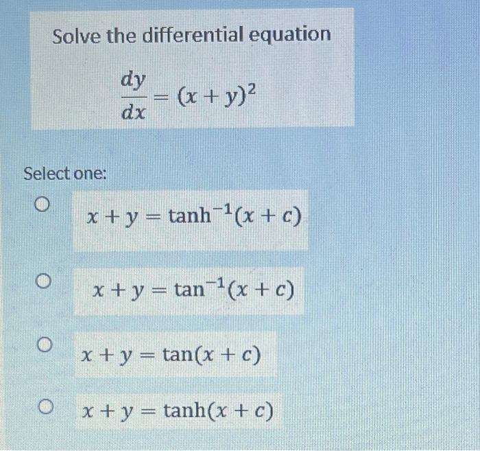 Solved Solve the differential equation (x2+1)dxdy+2xy=4x2 | Chegg.com