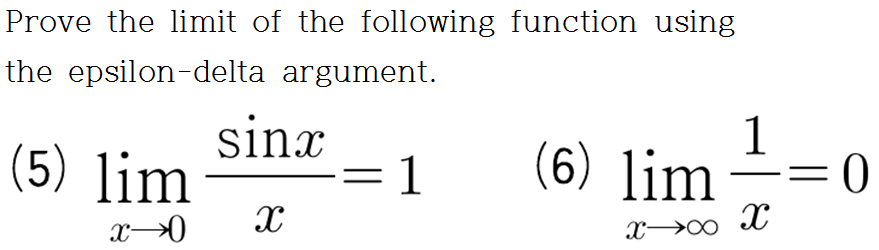 Solved Prove the limit of the following function using the | Chegg.com