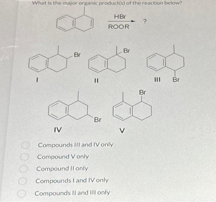 Solved What is the product of the following reaction? | Chegg.com