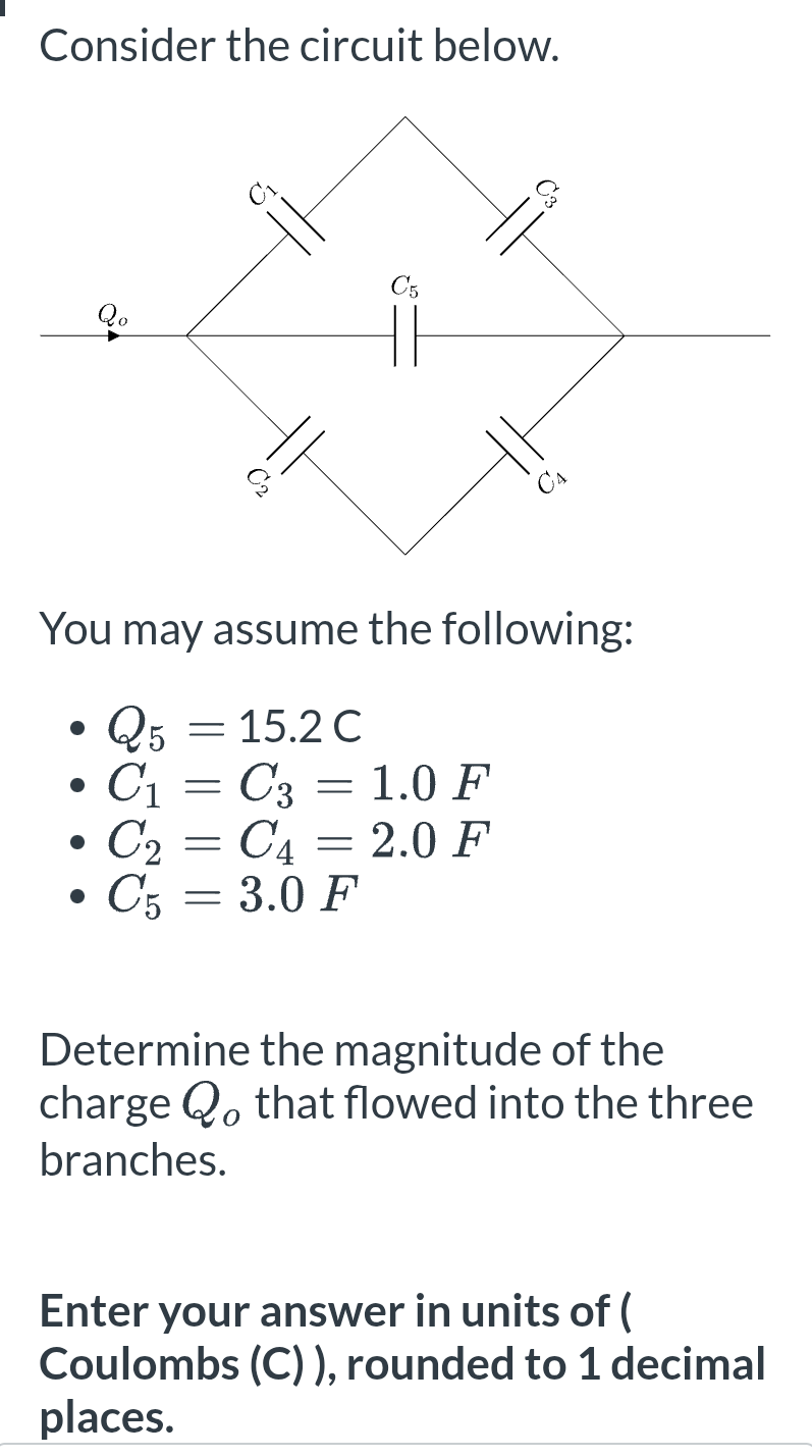 Solved Consider the circuit below.You may assume the | Chegg.com
