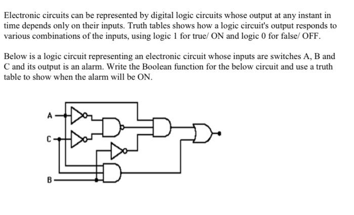 Solved Electronic circuits can be represented by digital | Chegg.com