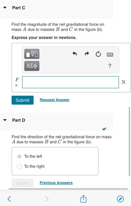 Solved Part A Find the magnitude of the net gravitational | Chegg.com