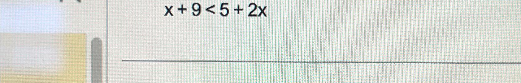 Solved x+9