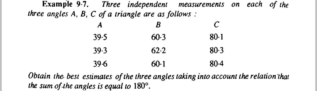 Solved on Example 9.7. Three independent measurements each | Chegg.com