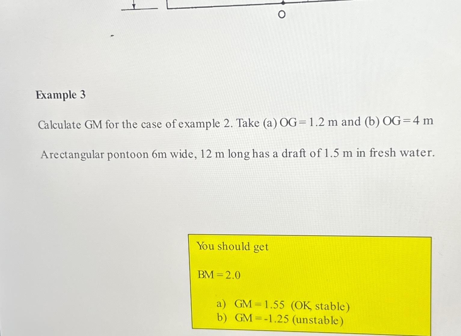 Example 3Calculate GM for the case of example 2. | Chegg.com