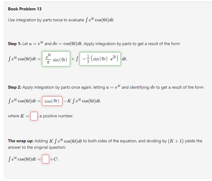 Solved Book Problem 13Use integration by parts twice to | Chegg.com
