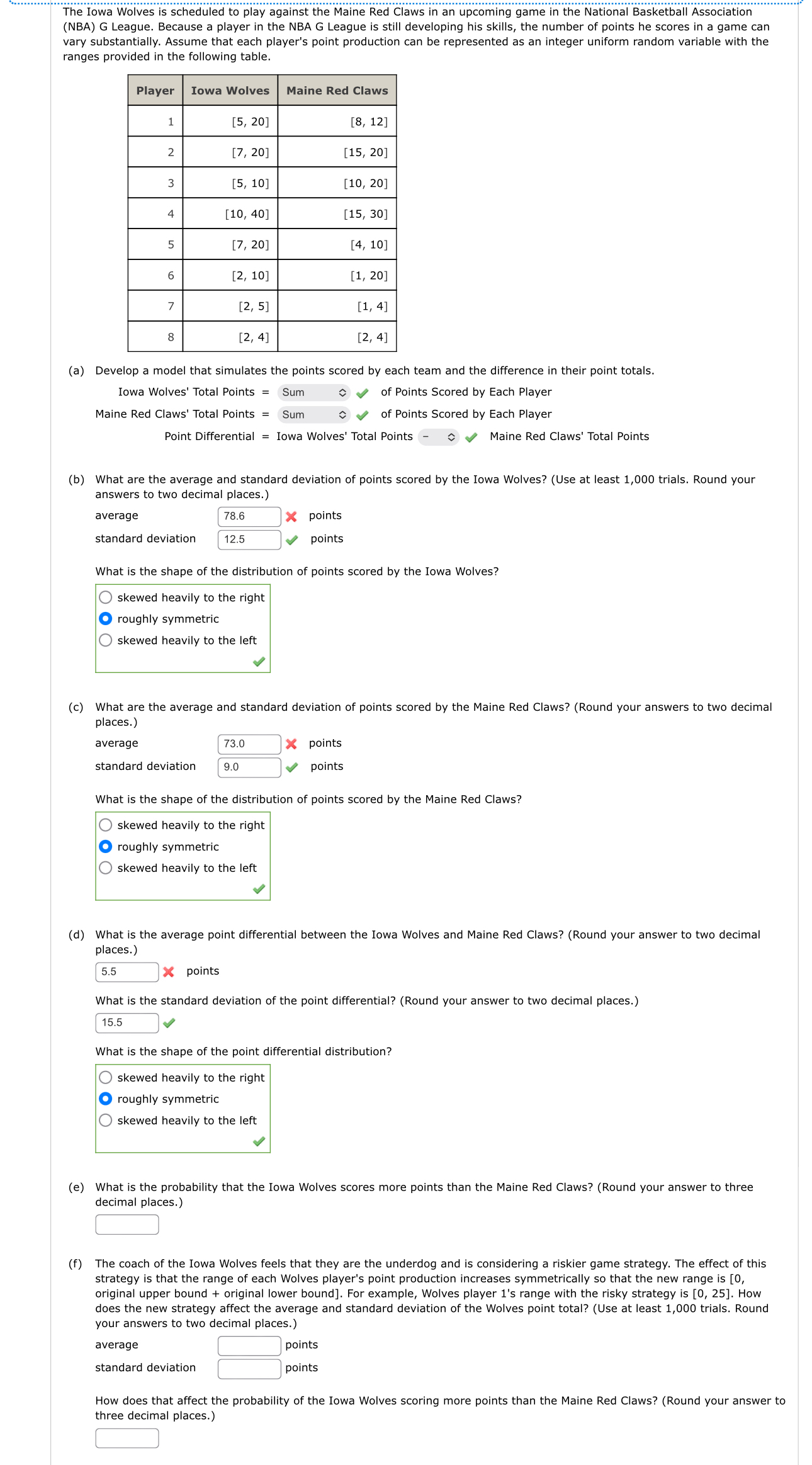 Solved The Iowa Wolves is scheduled to play against the | Chegg.com