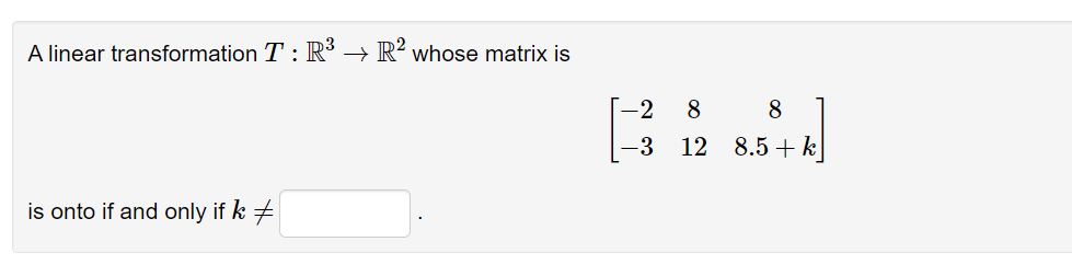 A linear transformation T:R3→R2 ﻿whose matrix | Chegg.com