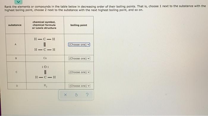 Solved boiling points | Chegg.com