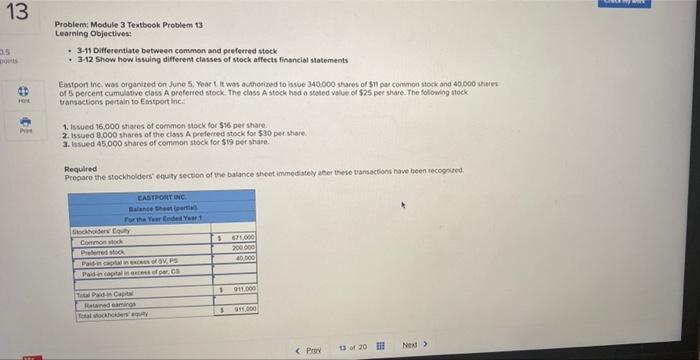 Solved 13 Problem: Module 3 Textbook Problem 13 Learning | Chegg.com