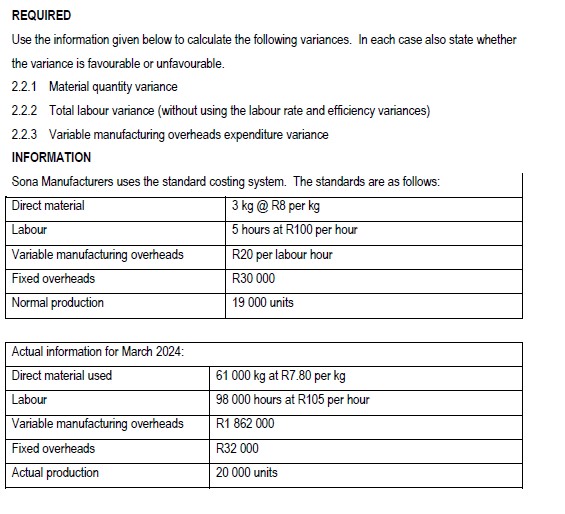 Solved Question 7REQUIREDUse the information given below to | Chegg.com