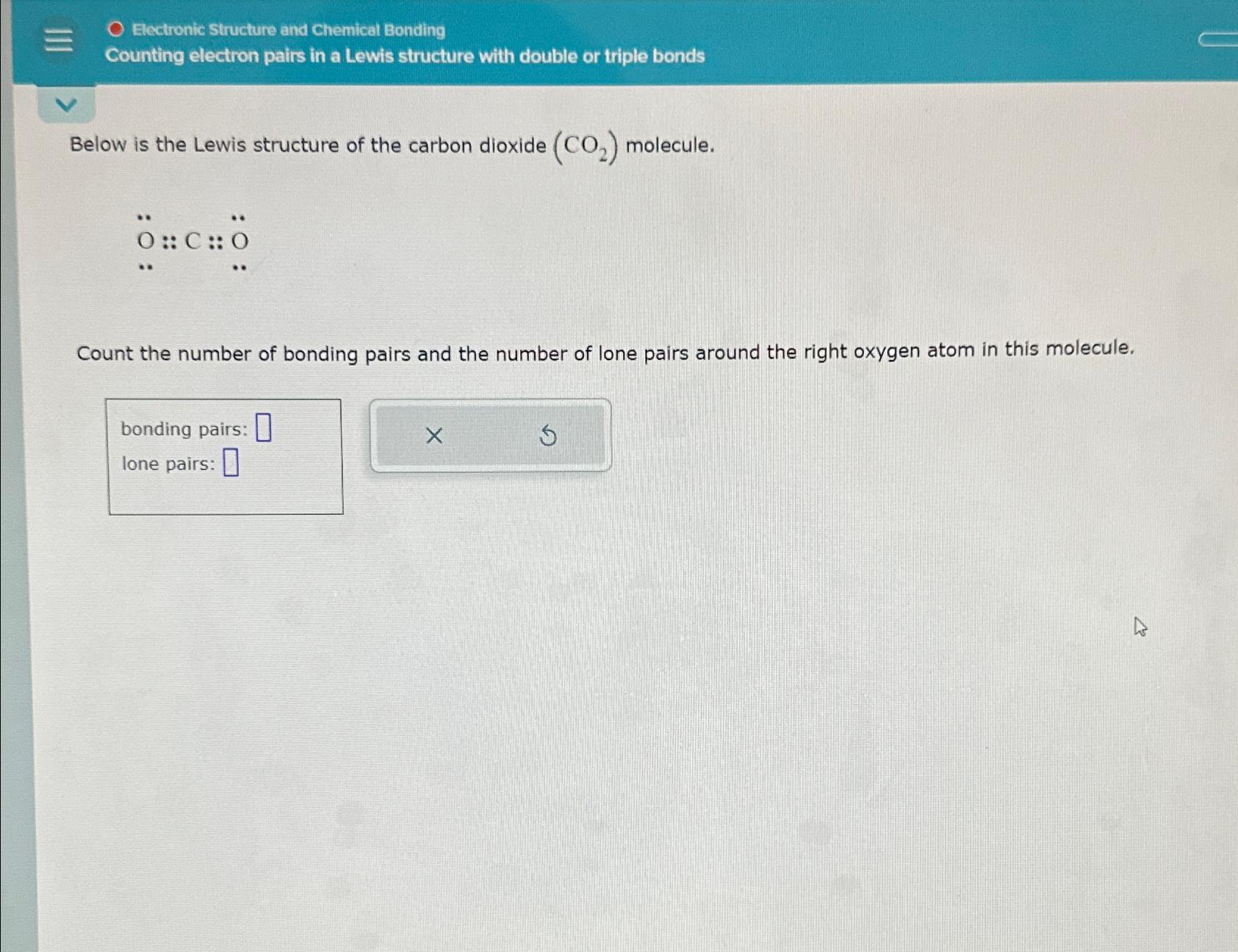 Solved Electronic Structure and Chemical BondingCounting | Chegg.com