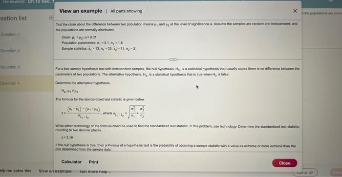 Solved View an example | All parts showing Test the ciam | Chegg.com
