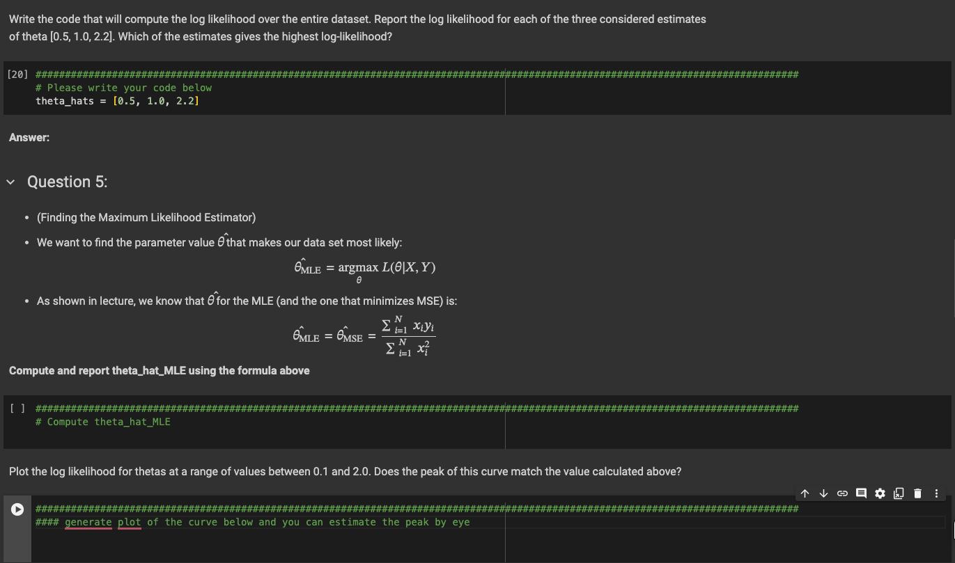 Solved Write the code that will compute the log likelihood | Chegg.com