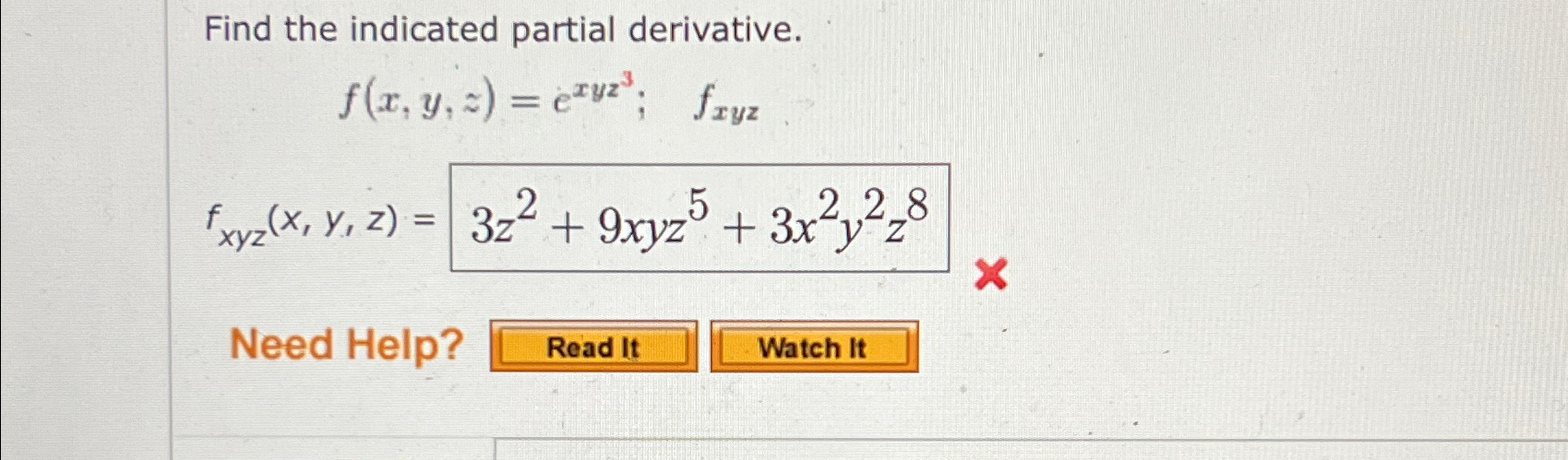 Solved Find the indicated partial | Chegg.com