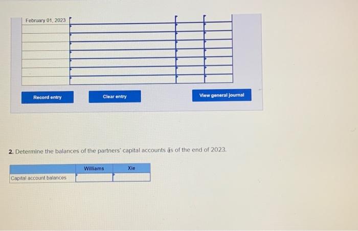 Solved On February 1, 2023, Tessa Williams and Audrey Xie | Chegg.com