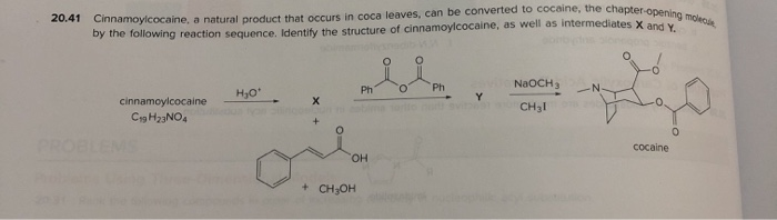 Solved chapter opening molec 20.41 Cinnamoylcocaine, a | Chegg.com