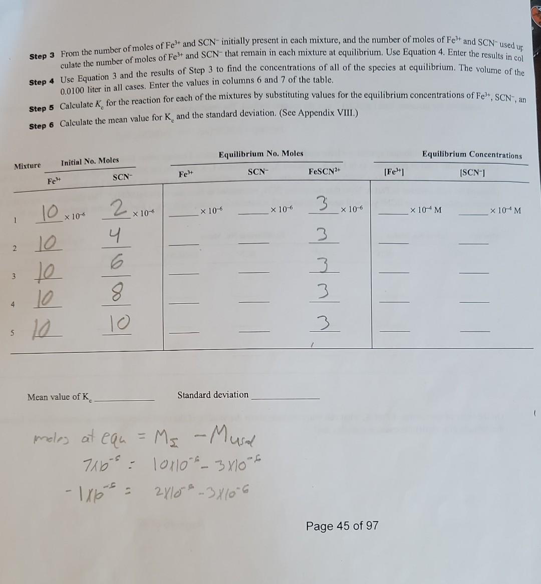Step 2 Enter the experimentally determined value of | Chegg.com
