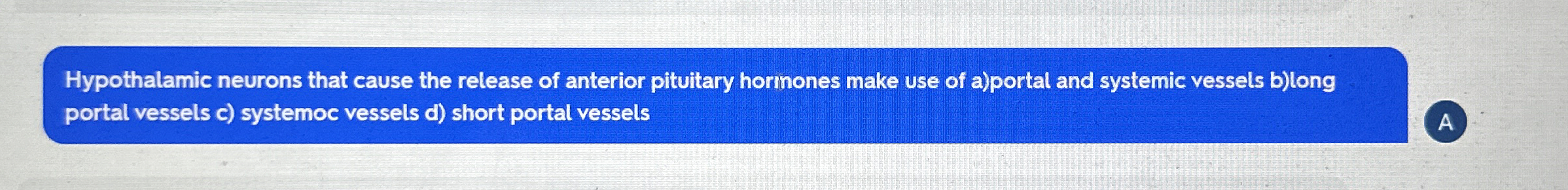 Solved Hypothalamic neurons that cause the release of | Chegg.com