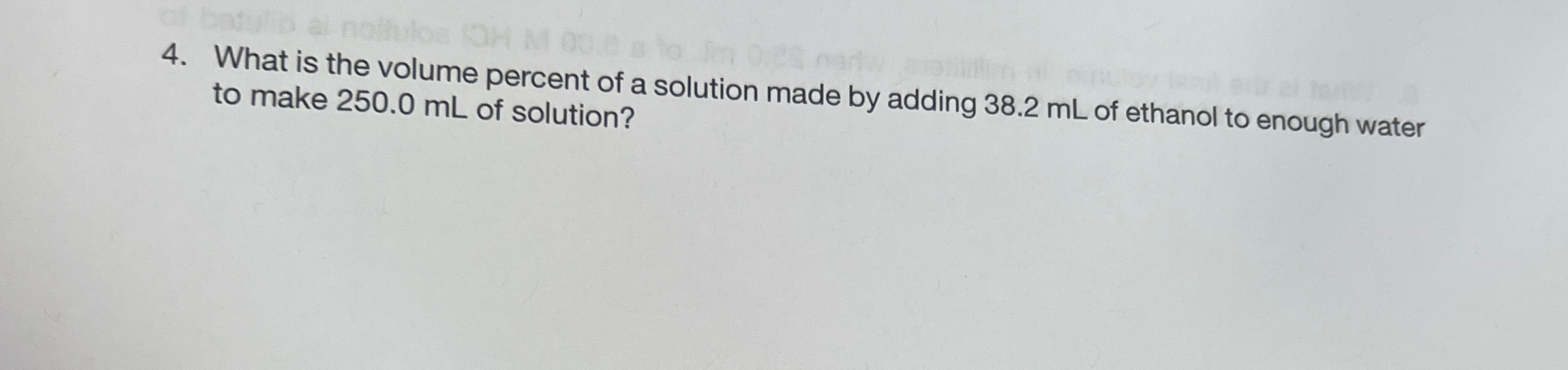 Solved What is the volume percent of a solution made by | Chegg.com