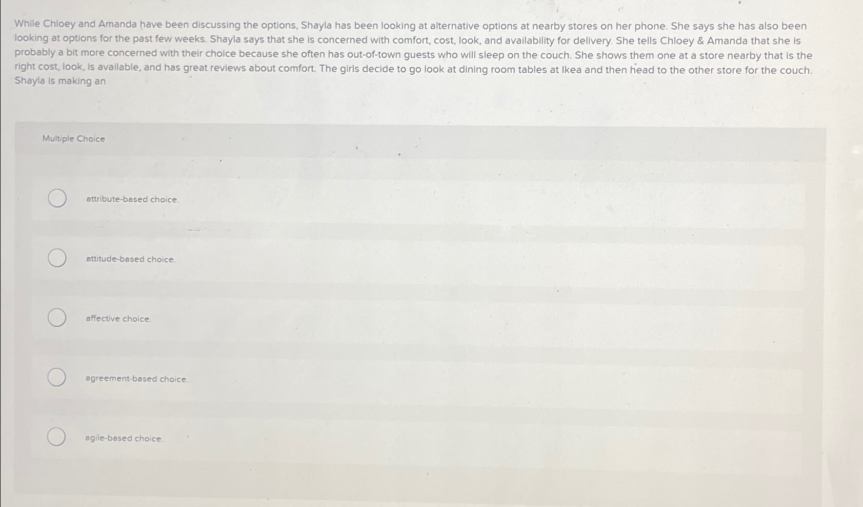 Solved While Chioey and Amanda have been discussing the | Chegg.com