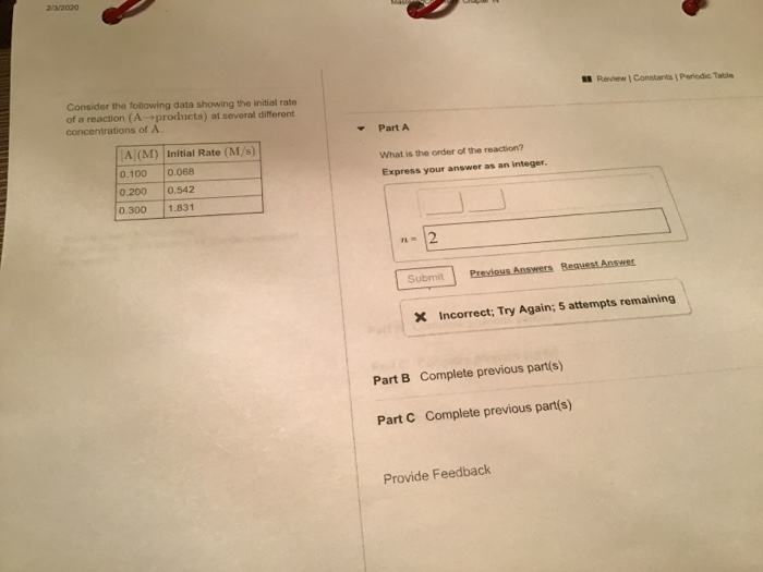 Solved 2/32000 Review Constanta Porodic Table Consider the | Chegg.com
