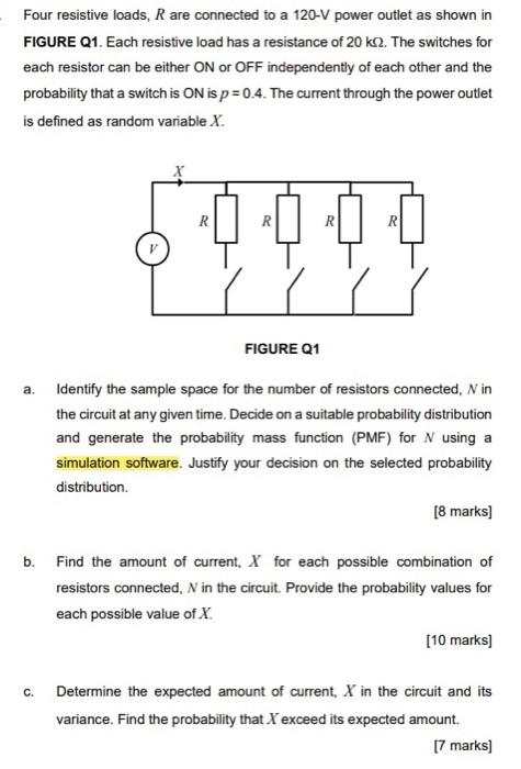 Solved Four resistive loads, R are connected to a 120-V | Chegg.com