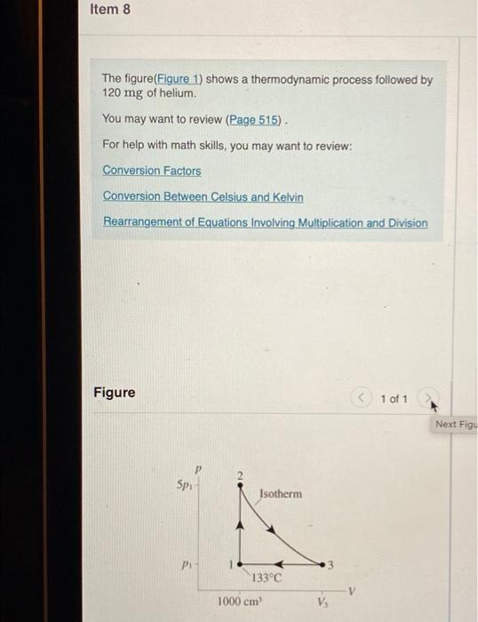 Solved Item 8 The figure(Figure 1) shows a thermodynamic | Chegg.com