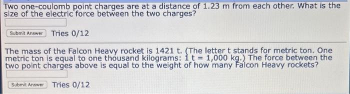 Solved Two one-coulomb point charges are at a distance of | Chegg.com