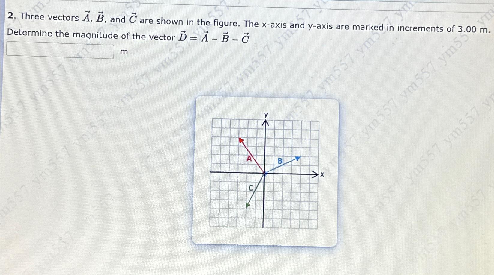 Solved Three Vectors Vecavecb ﻿and Vecc ﻿are Shown 