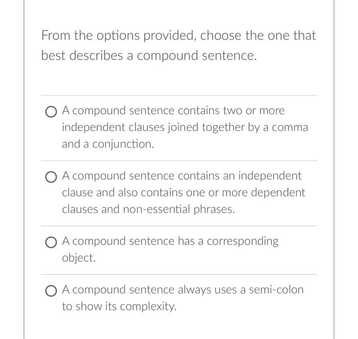From the options provided, choose the one that best | Chegg.com