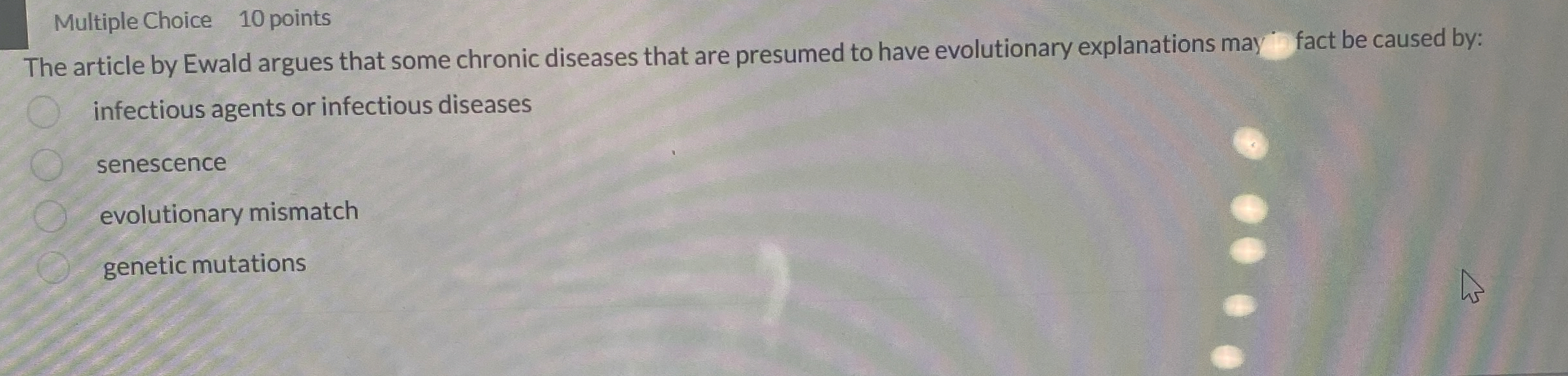 Solved Multiple Choice 10 ﻿pointsThe article by Ewald argues | Chegg.com